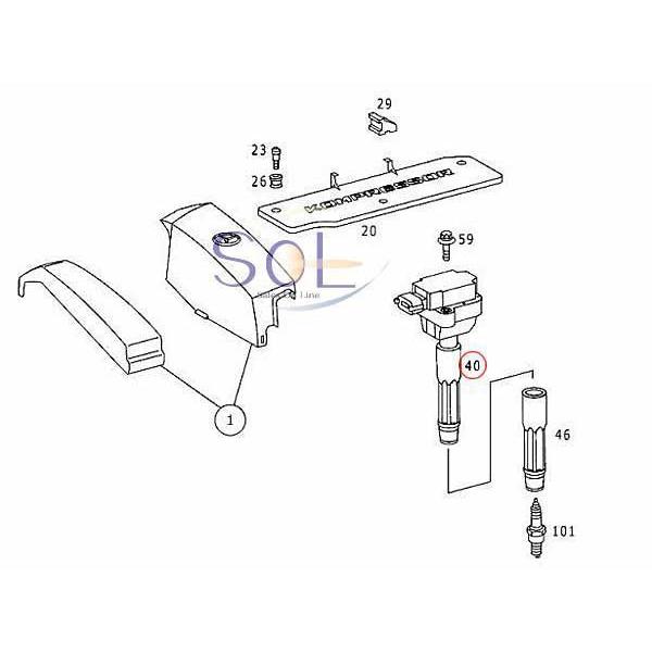 Mercedes-Benz ベンツ W202 W203 R170 W208 W210 M111(直4)用 イグニッションコイル C180 ...