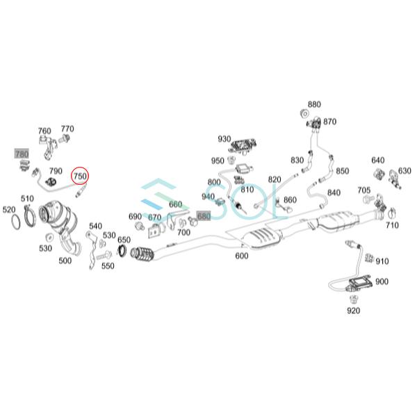 Mercedes-Benz ベンツ W205 W213 W238 O2センサー ラムダセンサー C180 C200 C250 C350 ...