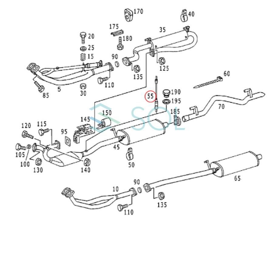 Mercedes-Benz 送料198円 ベンツ W202 W124 W210 O2センサー ラムダセンサー C230 C240 C280 ...