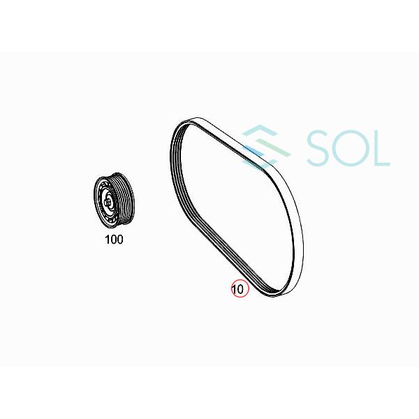 Mercedes-Benz ベンツ W207 W210 W212 R172 ファンベルト E250 E240 E430 E55 SLK200 ...