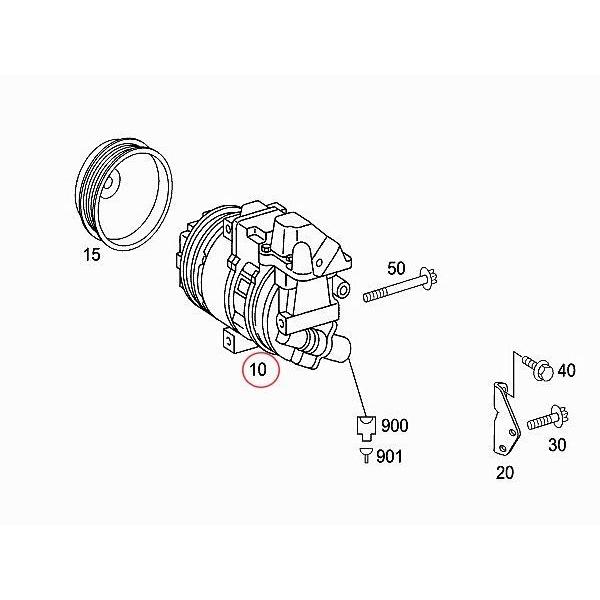 Mercedes-Benz ベンツ W169 W245 エアコンコンプレッサー A170 A180 A200 B170 B180 B200 ...