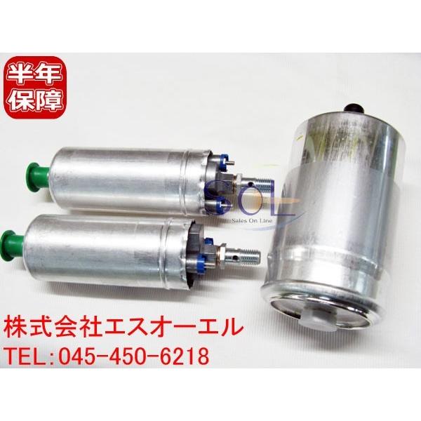 ベンツ W124 W210 R129 フューエルポンプ 2個 + フィルター 3点セット BOSCH E230 E280 E300 E320 E400 E500 SL320 SL500 ...