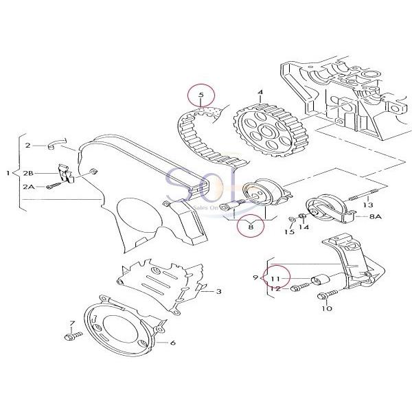 Audi（アウディ） A3(8L) TT(8N) タイミングベルトキット(INA製) ウォーターポンプ 4点セット 06A198119B ...