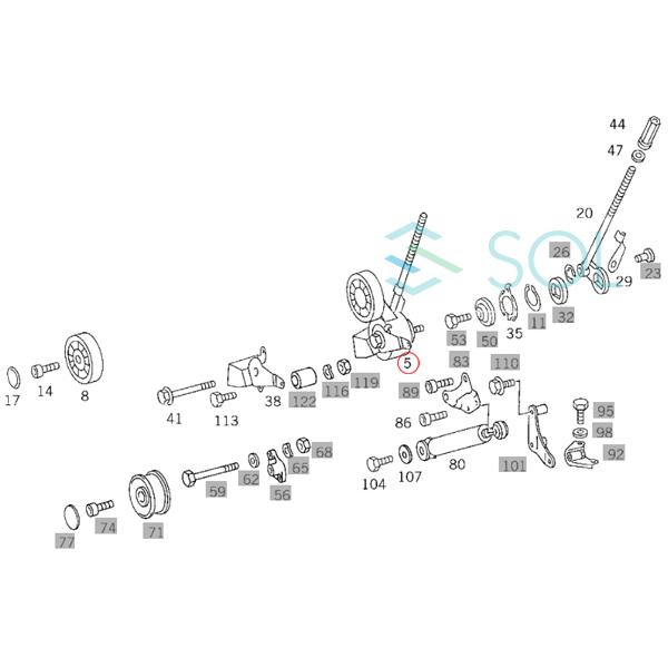 Mercedes-Benz ベンツ W124 W201 ベルトテンショナー 230E 230TE 190E 1022006970 ...