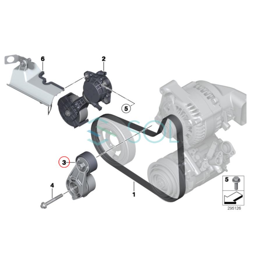 BMW F20 F21 F30 ベルトテンショナー 116i 118i 120i 320i 11287603347 出荷締切18時 ...