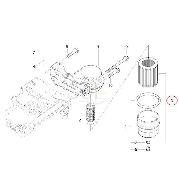 BMW E60 E61 E63 E64 E65 E66 エンジンオイルフィルター 545i 645Ci 735i 745i 745Li ...