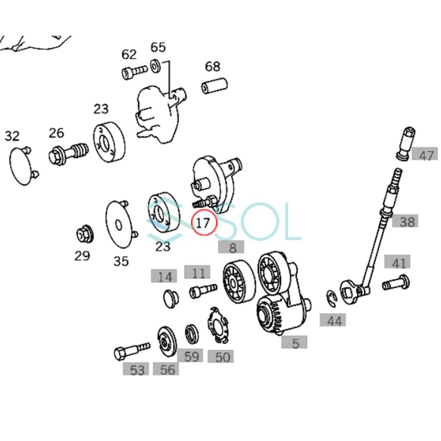 Mercedes-Benz ベンツ W124 W140 R129 ベルトテンショナー E500 S420 S500 400SEL 500SE ...