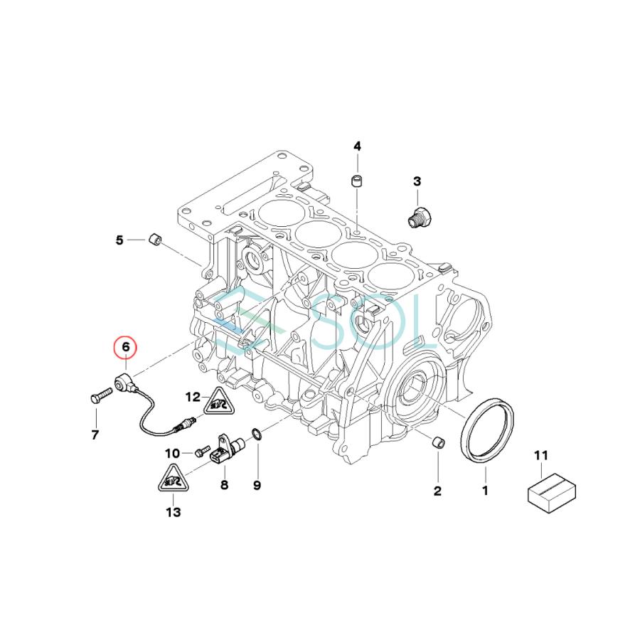 BMW MINI R50 R52 R53 ノックセンサー 12141487246 出荷締切18時 : エスオーエル パーツの宝箱 4号店 ...