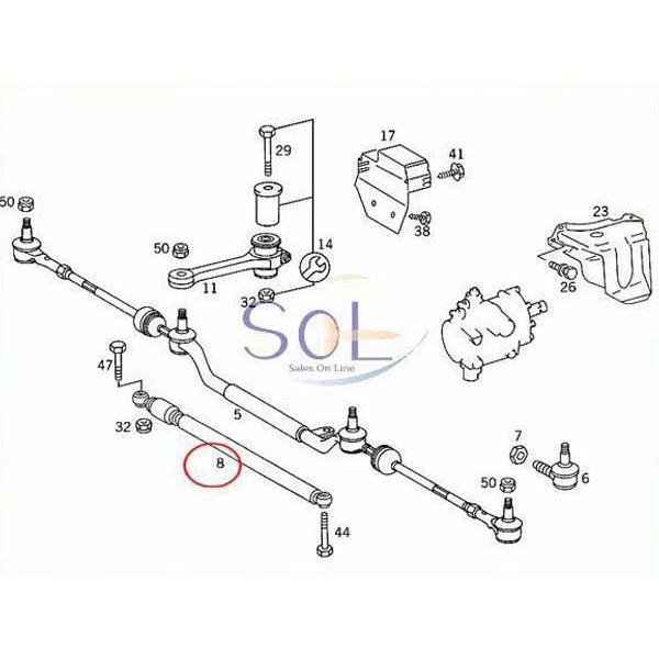 Mercedes-Benz ベンツ W201 W202 W124 ステアリングダンパー 190E C200 C220 C240 C280 ...