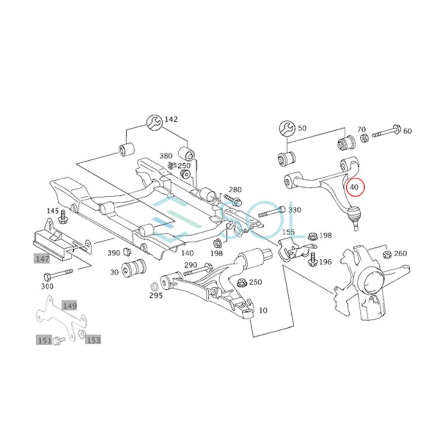 Mercedes-Benz ベンツ W163 フロント アッパーアーム コントロールアーム 左側 ML270 ML320 ML350 ...