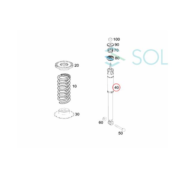Mercedes-Benz ベンツ W169 W245 リア ショック 左右セット A170 A180 A200 B170 B180 B200 ...