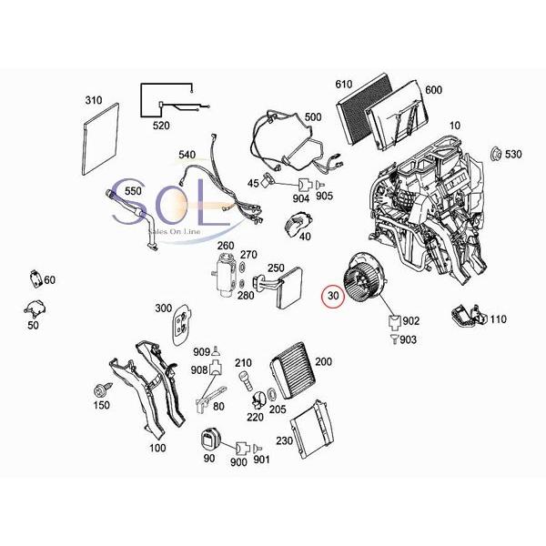 Mercedes-Benz ベンツ W169 W245 エアコン ブロアモーター ブロワモーター A170 A180 A200 B170 ...