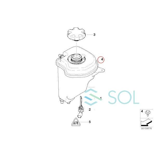 BMW E70 X5 E71 X6 F15 F16 ラジエーター サブタンク エクスパンションタンク 3.0si 4.8i 35i 48i ...