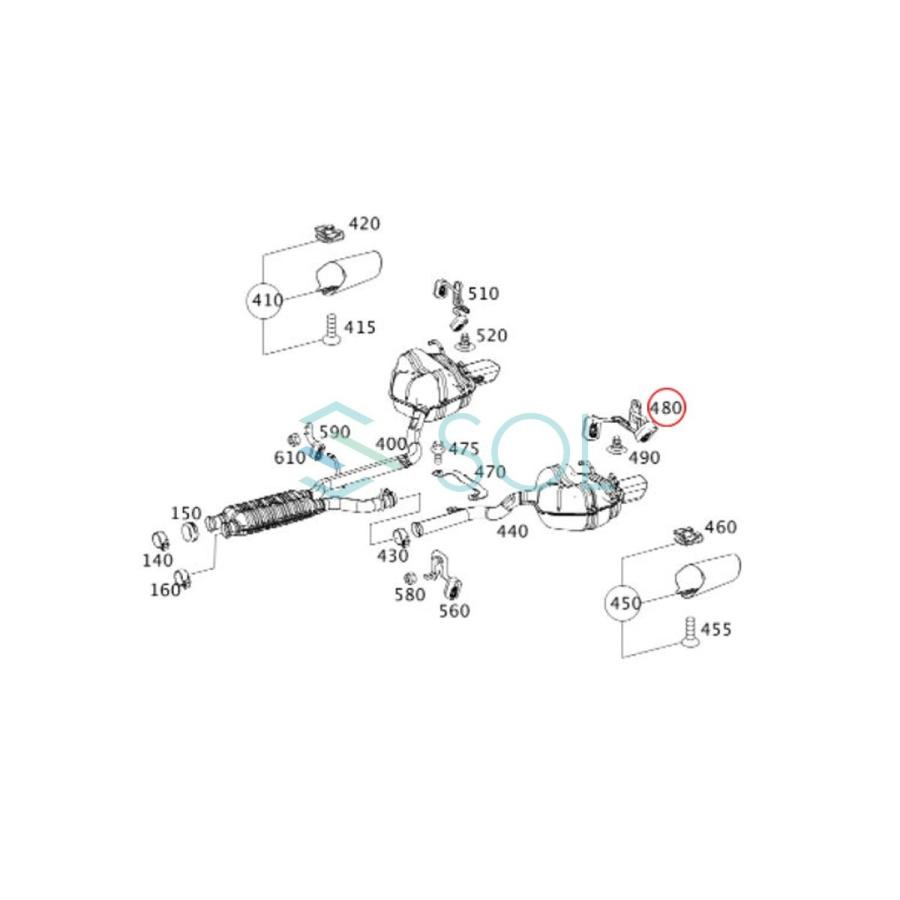 Mercedes-Benz（メルセデス・ベンツ） ベンツ W204 マフラーハンガー ブッシュ サスペンションリング C180 C200 ...