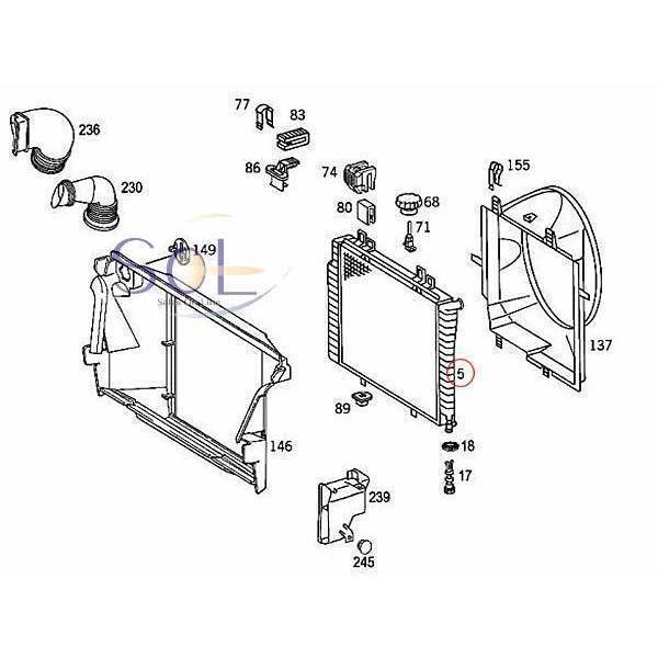 ラジエーター ラジエター W210 E230 E240 E320 ベンツ 出荷締切18時 2105003003 2105007103 ...