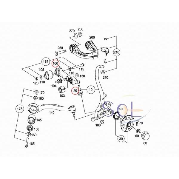 Mercedes-Benz ベンツ W211 フロント ロアアーム 左右 + ボールジョイント 4点セット E280 E320 E350 ...