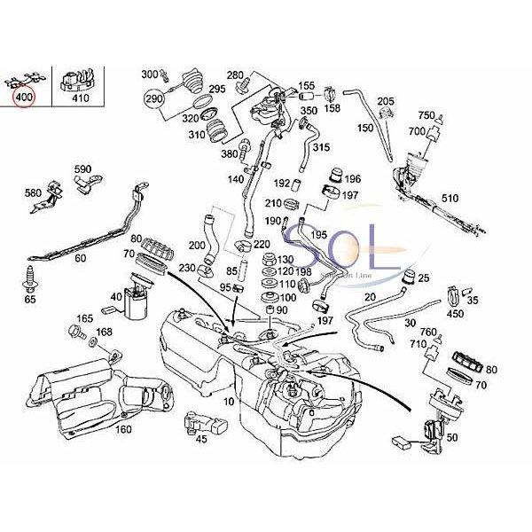 Mercedes-Benz フューエルポンプ ブラケット W211 W219 ベンツ 燃料ポンプ ガソリンポンプ 純正品 E240 E250 ...