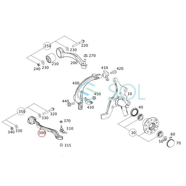 Mercedes-Benz ベンツ W212 フロント ロアアーム コントロールアーム 左右セット E250 E300 E350 ...