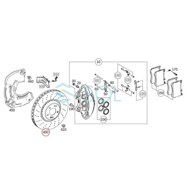 Mercedes-Benz（メルセデス・ベンツ） ベンツ W222 フロント ブレーキローター ブレーキディスク ディスクローター 左右セット ...
