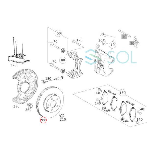 ベンツ W176 W246 W117 X156 フロント ブレーキローター ブレーキディスク 左右セット A250 B250 CLA250 ...