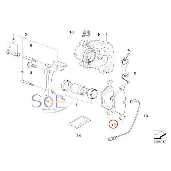BMW E65 E66(1POTキャリパー用) フロント ブレーキパッド 左右セット 735i 740i 745i 750i 760i ...