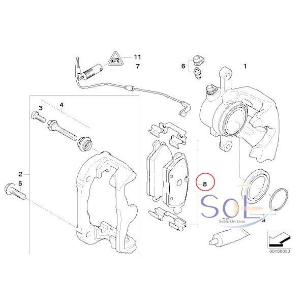 BMW HAPAD リア ブレーキパッド ディスクパッド 左右セット E87 E90 116i 118i 120i 320i ...