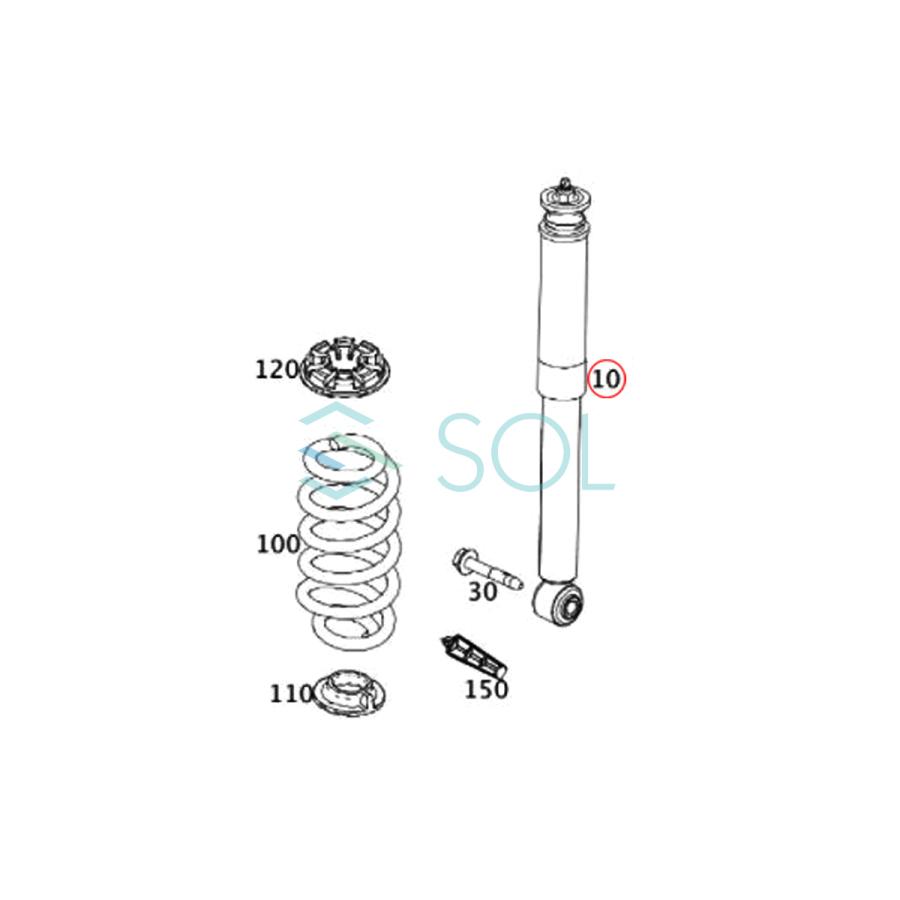 スマート W453 リア ショックアブソーバー 左右共通 0.9 1.0 4533260500 4533260300 4533260400 ...