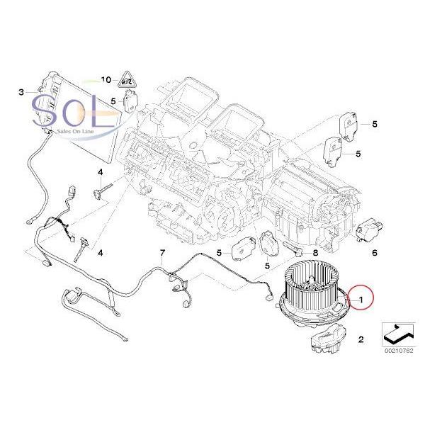 BMW BMW E90 E91 E92 E93 F25 X3 F26 X4 ブロアモーター(右ハンドル車用) 320i 323i 325i ...