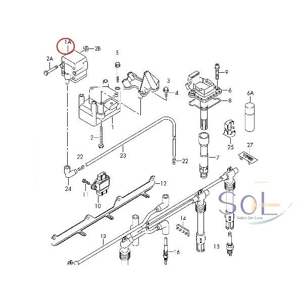 アウディ 80 (8C B4) イグニッションコイル 6N0905104 004028149 047905115 867905104 ...