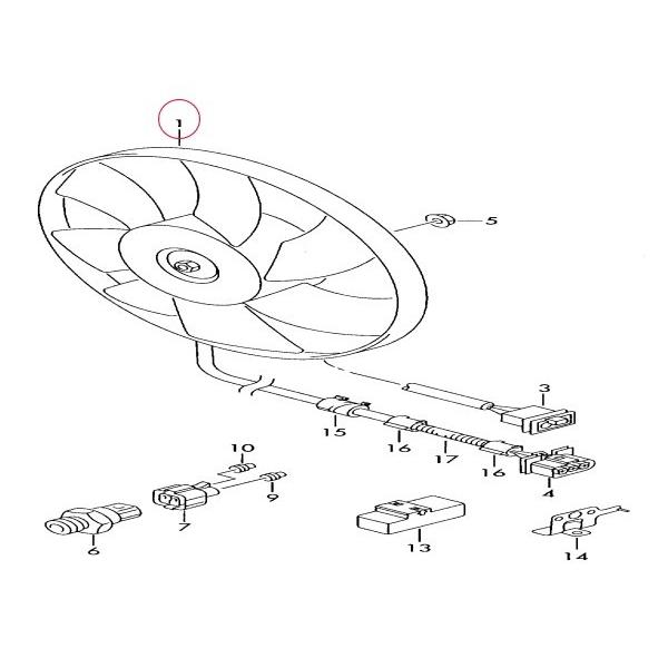 アウディ A3 (8L1) TT (8N3 8N9) ラジエーター 電動ファン 6N0959455F 6N0959455G ...