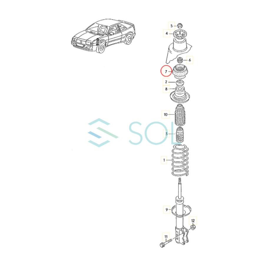 フォルクスワーゲン VW パサートB3 B4(3A2 35I) シャラン(7M6 7M8 7M9) ヴェント(1H2) フロント ショック ...