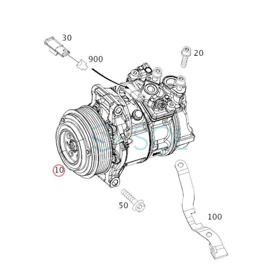 Mercedes-Benz ベンツ Gクラス W463 G550 G63 ACコンプレッサー エアコンコンプレッサー A0008300901 ...