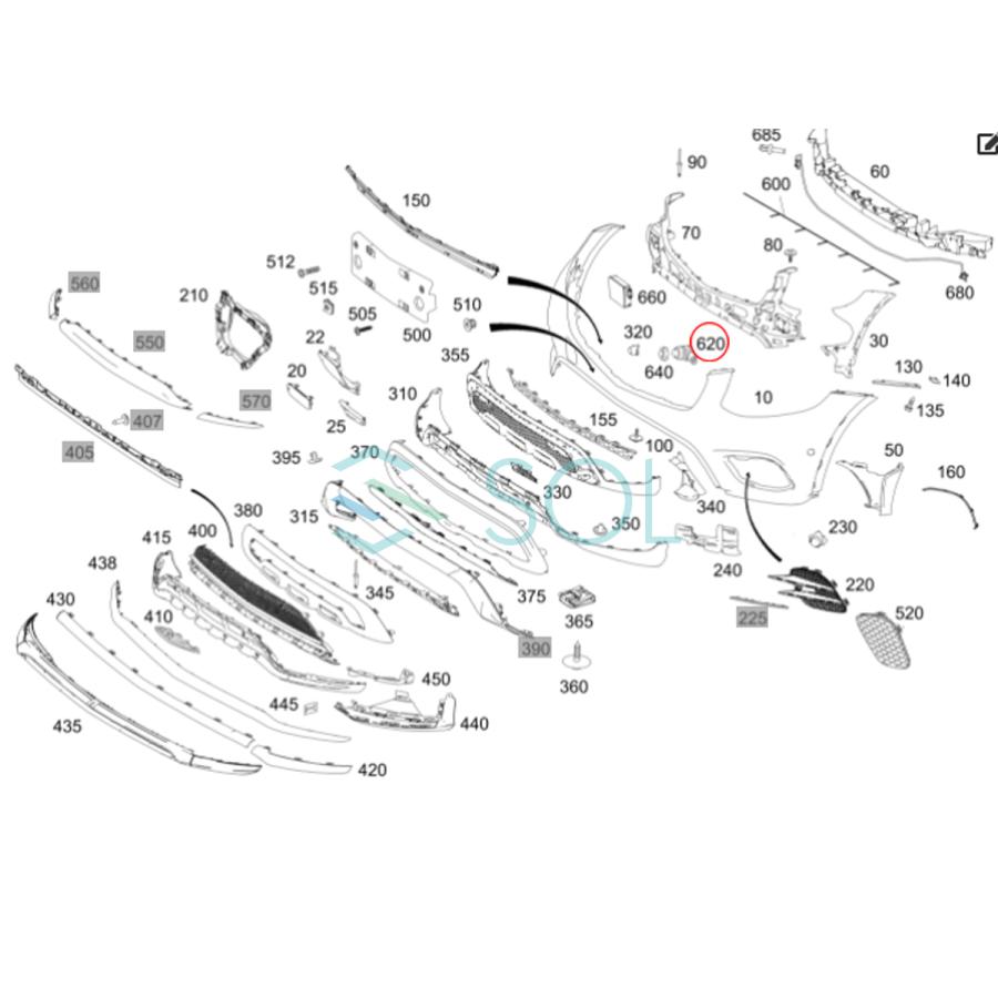 Mercedes-Benz ベンツ W166 W167 X166 PTSセンサー GLE300d GLE350d GLE400d GLE450 ...