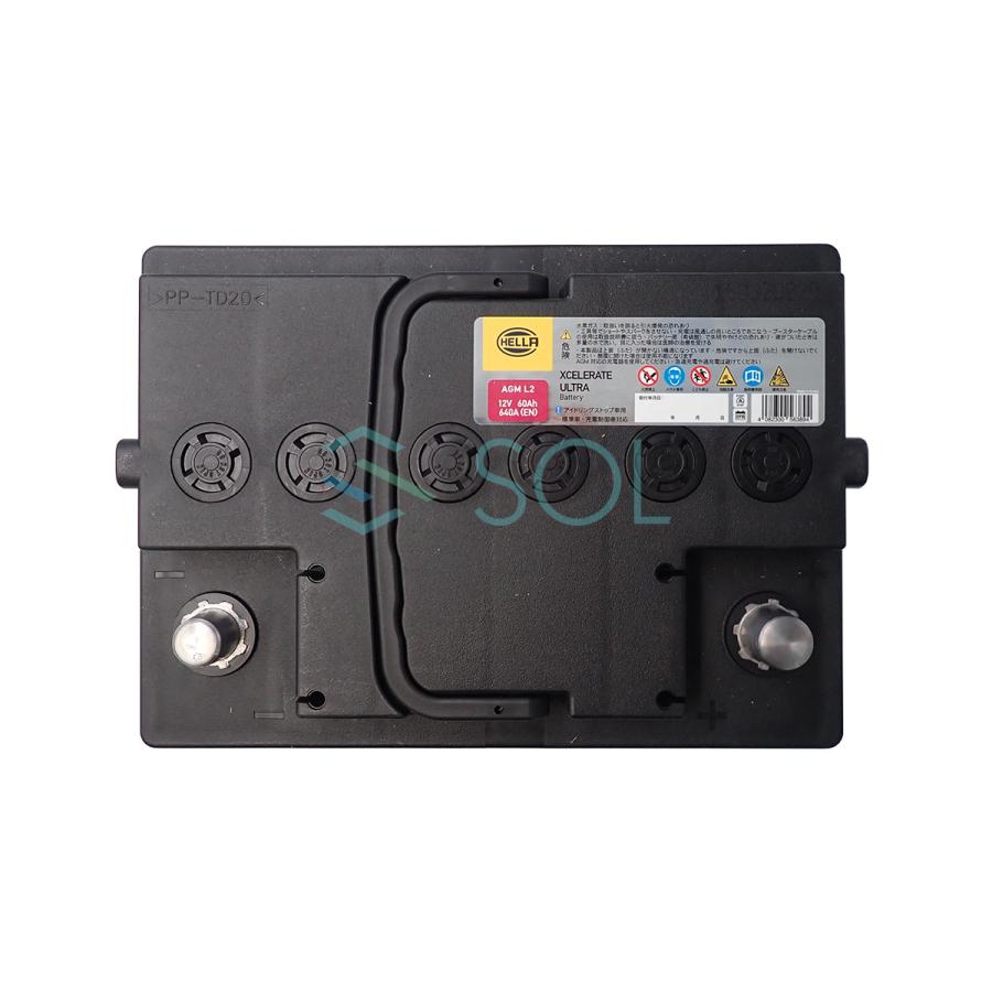 HELLA製 AGM バッテリー ミニクーパー LN2 12V 60AH R50 R53 R55 R56 R61 F60 欧州車 BMW MINI ミニワン 出荷締切18時 ...