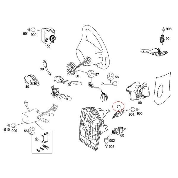 Mercedes-Benz ベンツ W211 W639 ブレーキランプスイッチ E240 E250 E280 E300 E320 E350 ...