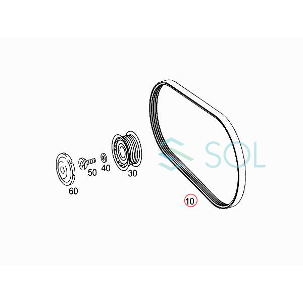 Mercedes-Benz ベンツ W203 W204 W211 W212 W207 W219 W218 ファンベルト C320 C350 ...