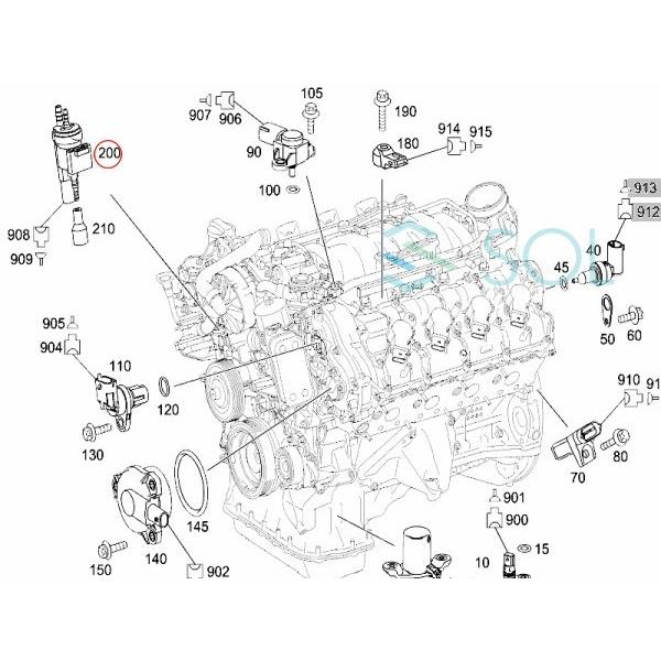 Mercedes-Benz ベンツ W210 W211 W212 W207 X204 スイッチオーバーバルブ E230 E240 E250 E280 E300 E320 E350 E430 ...