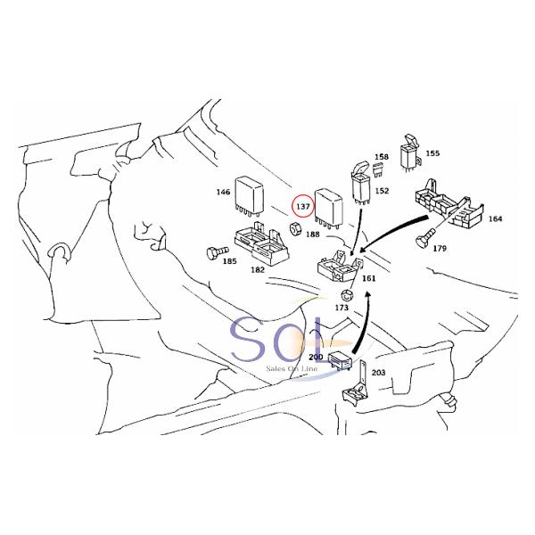 Mercedes-Benz フューエルポンプリレー 燃料ポンプリレー ベンツ W126 W463 420SEL 500SEL 560SEL ...