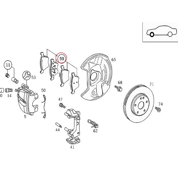 Mercedes-Benz（メルセデス・ベンツ） HAPAD ベンツ SLKクラス R170 SLK320 フロント ブレーキパッド ディスク ...