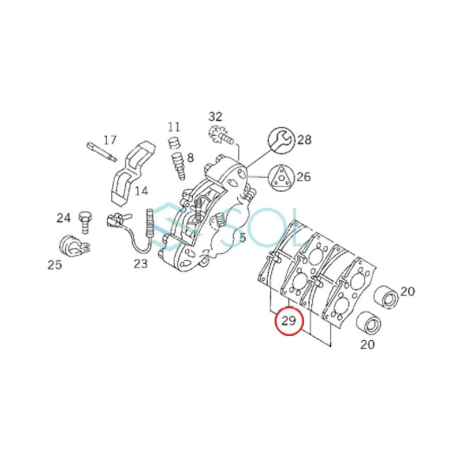 フロント ブレーキパッド 左右セット ベンツ W463 G320 G350 G500 G550 G55 G63 G65 0054209820 ...