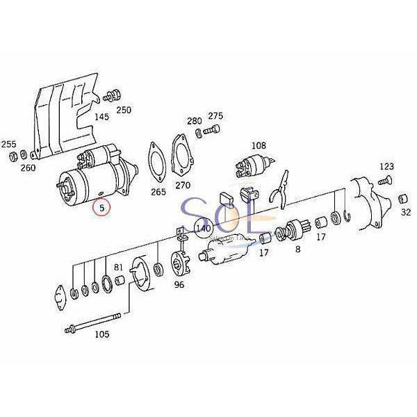 ベンツ R129 R230 R170 R171 スターターモーター SL320 SL350 SL500 SL550 SLK280 SLK320 ...