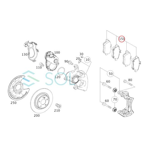 Mercedes-Benz HAPAD リア ブレーキパッド 左右セット ベンツ W176 W246 R172 A180 A250 B180 ...