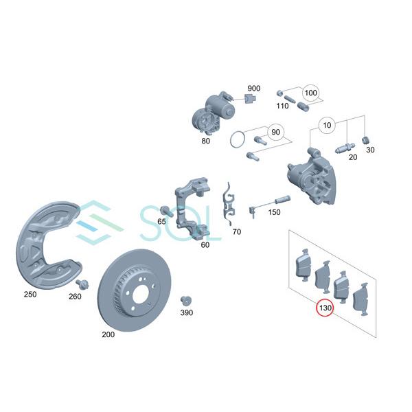 HAPAD リア ブレーキパッド ベンツ W205 X253 C180 C200 C220d C250 C300 C350 GLC200 左右 ...