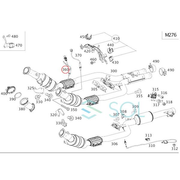 Mercedes-Benz ベンツ W205 W212 W207 W213 W221 W222 W217 X253 O2センサー ラムダ ...