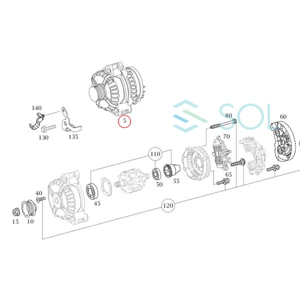 ベンツ W210 W211 W219 W208 E240 E320 E430 E500 E55 CLS500 CLK55 オルタネーター ...