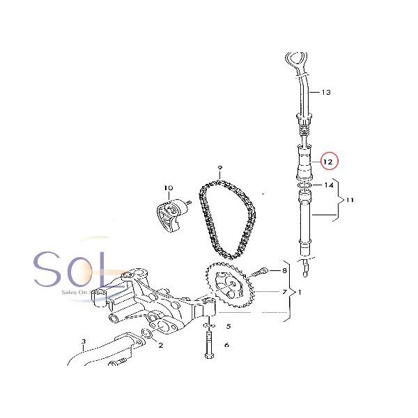 フォルクスワーゲン VW ニュービートル(9C1 1C1 1Y7) オイルレベルゲージガイドパイプ(エンジンオイルディップスティックガイド ...