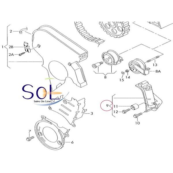 Audi アウディ A4 (8D2 8D5 B5 8E2 8E5 8H7 B6 8HE 8EC 8ED B7) A6 (4B2 4B5 C5) 油圧式 ベルトテンショナーダンパー ...