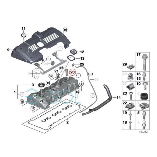 BMW BMW E90 E91 E92 E93 F01 F02 スパークプラグ チューブ スリーブ 6本SET 323i 325i 325xi ...