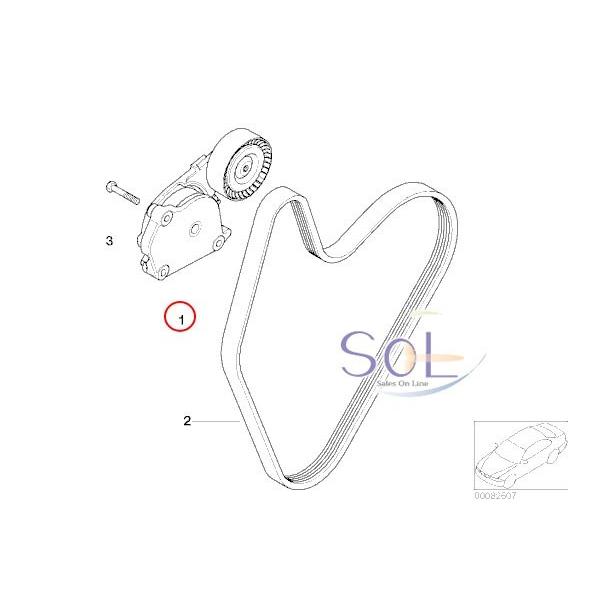 BMW MINI クーパー R50 R52 ベルトテンショナー 機械式 Cooper One1.4i One1.6i 11281482199 ...