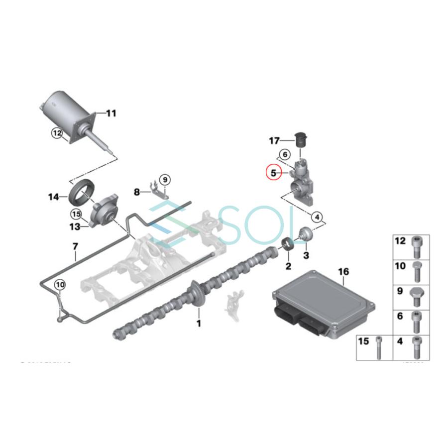 BMW E60 E61 E63 E64 E53 E70 X5 エキセントリックシャフトセンサー 540i 545i 550i 645Ci 650i 4.4i 4.8i 4.8is ...